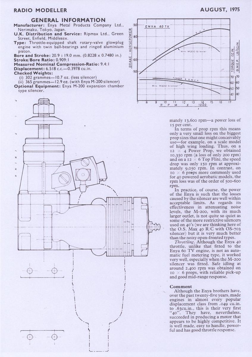 Enya 40 TV Model 6002 (1)